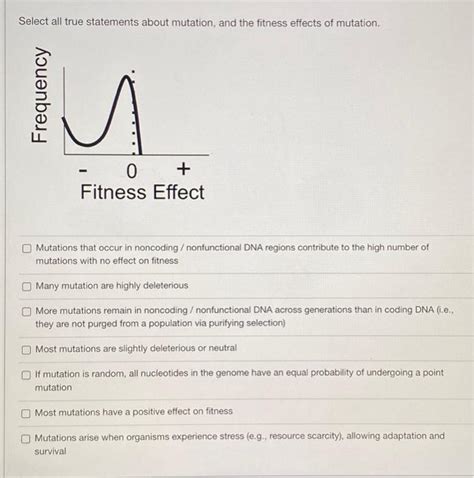 Solved Select All True Statements About Mutation And The