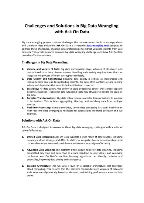 Ppt Challenges And Solutions In Data Wrangling With Ask On Data Tool Powerpoint Presentation