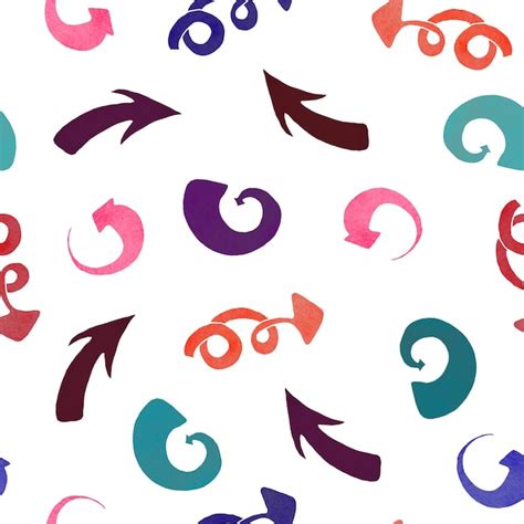 Premium Photo Seamless Pattern Watercolor Arrows Pointers