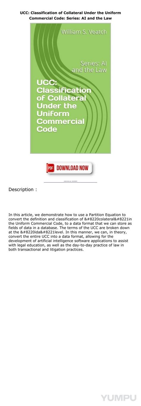 Download Book Pdf Ucc Classification Of Collateral Under The Uniform