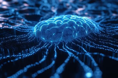 Abstract Neural Network With Technology Sensors And Electrical Pathways Premium Ai Generated Image