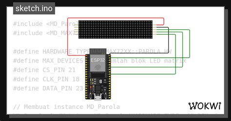 Dot Matrix Nama Wokwi Esp32 Stm32 Arduino Simulator