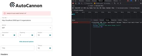Bug Unable To Use Localhost As Issue Nearform Autocannon Ui Github