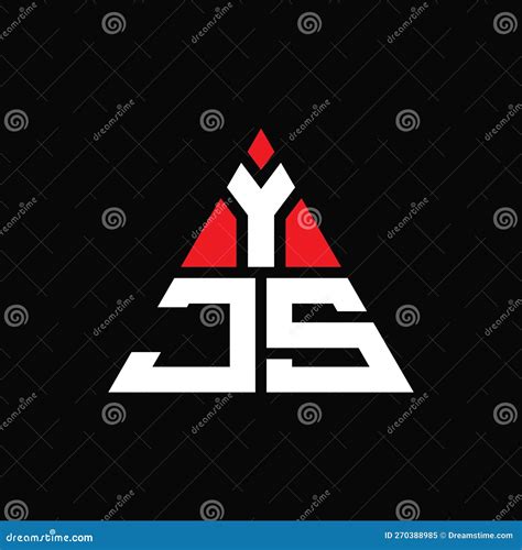 Yjs Triangle Letter Logo Design With Triangle Shape Yjs Triangle Logo Design Monogram Stock