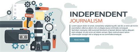 저널리즘 카메라와 사진 매스 미디어 텔레비전 인터뷰 속보 기자 회견 개념 독립적 인 저널리즘 플랫 벡터 배너입니다 개념에 대한 스톡 벡터 아트 및 기타 이미지 Istock