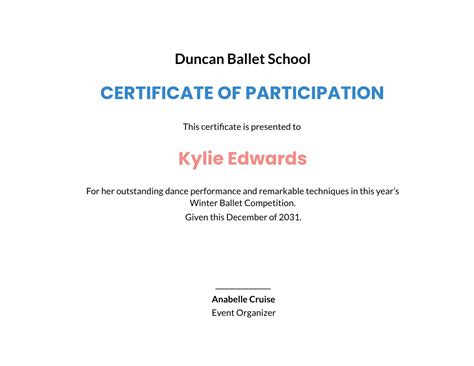 Free Dance Marathon Certificate Template To Edit Online