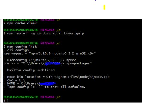 Node Js Npm Install G Cordova Ionic Bower Gulp Not Working On