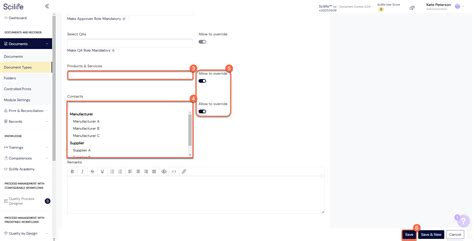 Adding Products And Services Andor Contacts To A Document Type Scilife