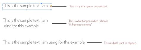 Typography How To Fit Frame To Content With Overset Text To A Single Line In InDesign