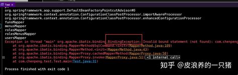 org apache ibatis binding bindingexception（异常总结） 知乎