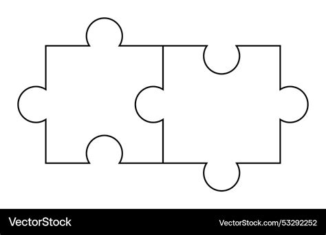 Interlocking Puzzle Pieces Unity Royalty Free Vector Image