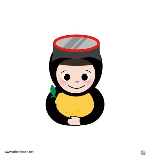 오렌지 해녀 일러스트 Ai 다운로드 Download Orange Haenyeo Vector Urbanbrush 오렌지 스티커