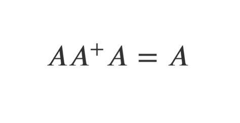 Pseudo Inverse Dune Matrice Hors Programme Ecg Major Prépa