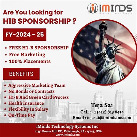 Teja Sai Meduri On Linkedin H1bsponsorship It Usa Refer