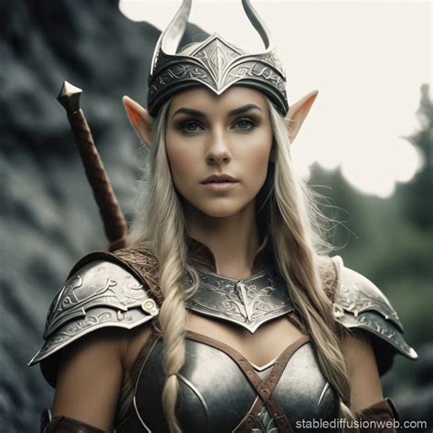 Beautiful Female Elf Warrior Sitting Prompts Stable Diffusion Online