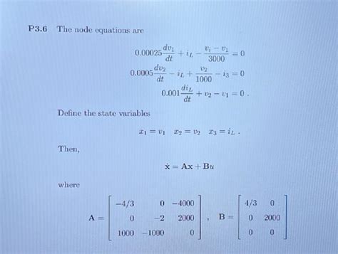 Solved P36 Determine The State Variable Matrix Equation For Solved P36 Determine The State Variable Matrix Equation For