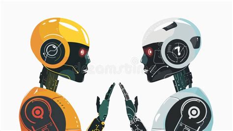 Modern Online Communication Chat Bot Concept Stock Illustration