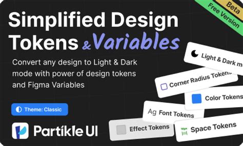 partikle ui simplified tokens and variables free version figma