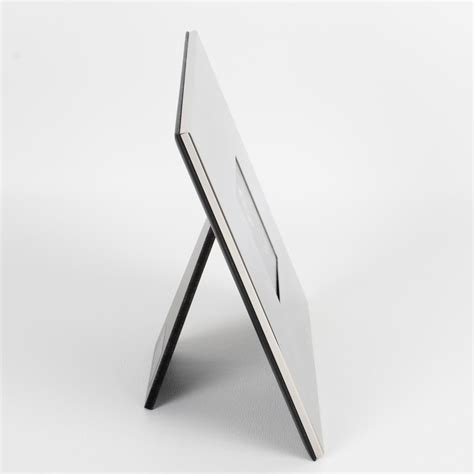 Christian Dior Paris Silver Plate Engraved Logo Picture Frame In Box