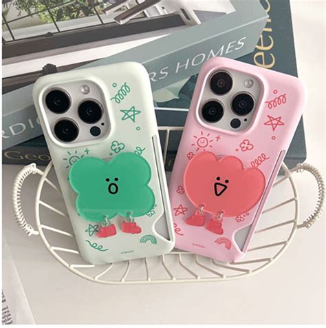 귀여운 말랑말랑 두들 카드 3d곡면 하드케이스 무빙 아크릴 스마트톡 갤럭시 아이폰케이스 에이블리
