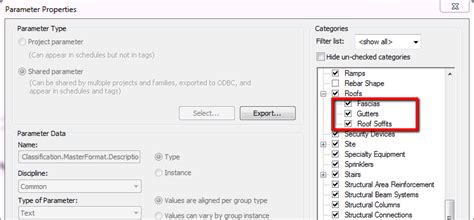 Revit Parameters From Classification Manager Are Not Added To Subcategories