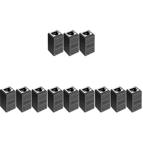 Ethernet Cable Adapter Coupler 12 Pcs Network Connector Gigabit High Performance Cat6