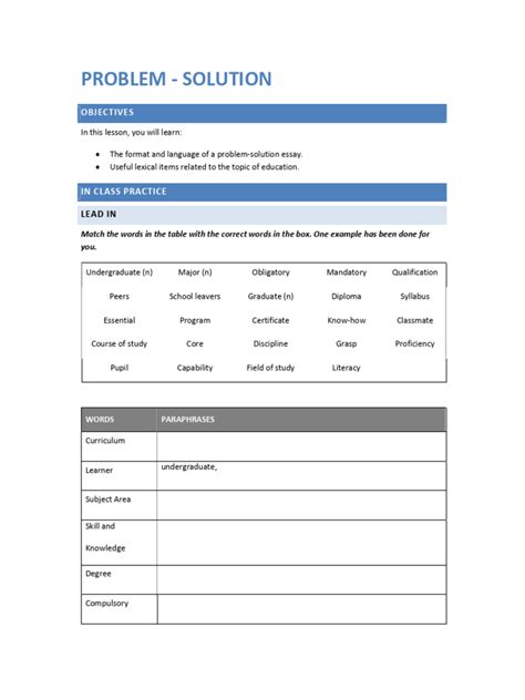 Writing Problem Solution Pdf Procedural Knowledge Reason