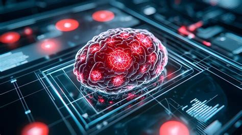 Captivating Digital Brain Scan With Highlighted Neural Activity For Neuroscience And Cognitive