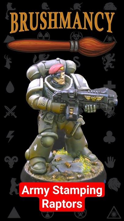 Space Marine Raptor Legion Stamping With Brushmancy Us Army Plate