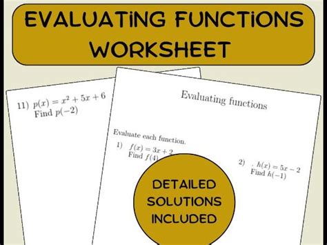 Evaluating Functions Worksheet Answers Task Card Activity