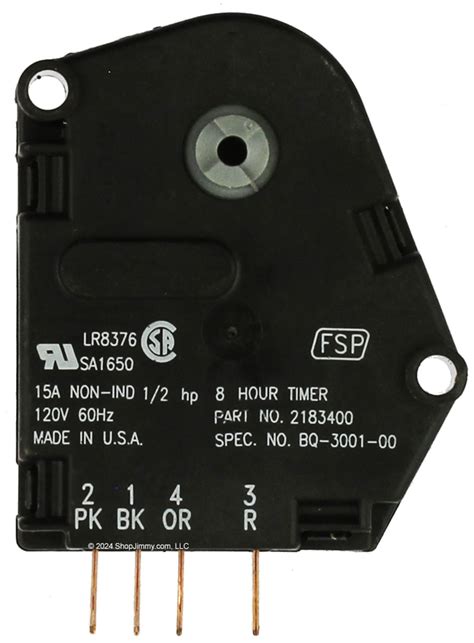 Whirlpool Refrigerator 2183400 Defrost Timer