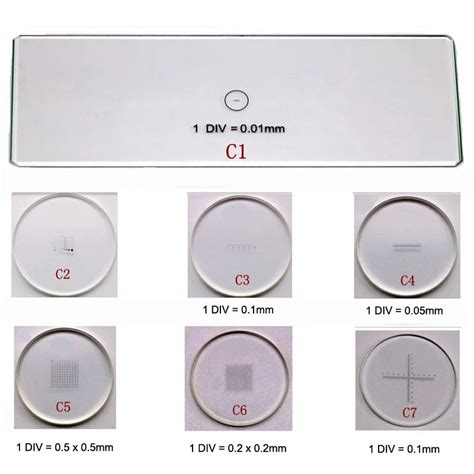 Optical Glass C1 C7 Microscope Eyepiece Reticle Cross Line Ocular