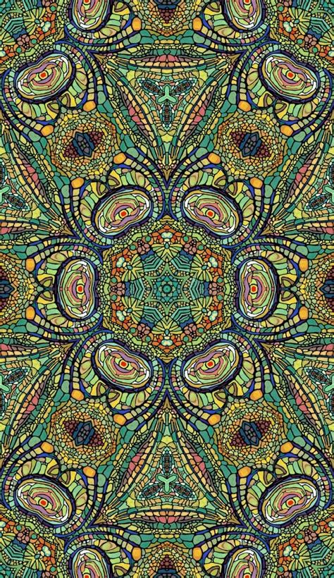 Abstract Mandala Pattern Wallpaper Basic Rgb Stock Vector