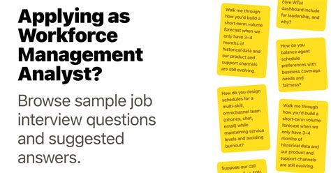 Workforce Management Analyst Interview Questions