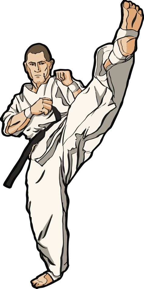 Karate Kick Training 10096119 Vector Art At Vecteezy