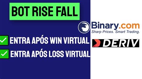 Binary Bot Rise Fall Analista Entra ApÓs Loss E Win Virtual Deriv Bot 2022 Free Download Youtube