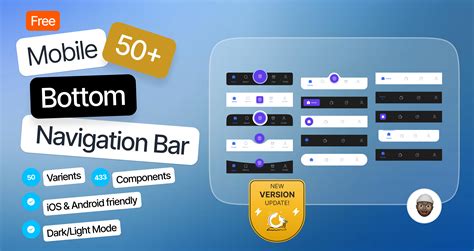 50 Mobile Bottom Navigation Bar Figma