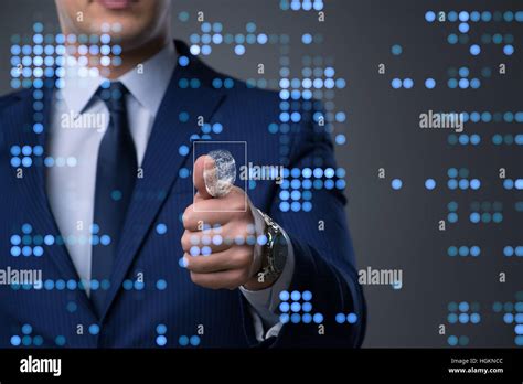 Biometric Identification Concept With Fingerprints Stock Photo Alamy
