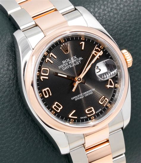 Rolex Datejust 36 In Steel And 18ct Everose Gold Smooth Everose Gold