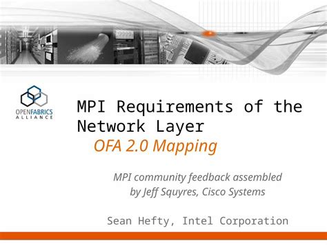 pptx mpi requirements of the network layer ofa 2 0 mapping mpi