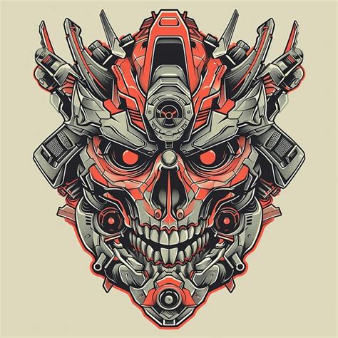 Premium Photo Mask Robot Artwork Illustration