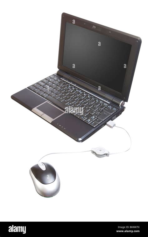 Image Of A New Small Netbook Isolated Over A White Background Stock