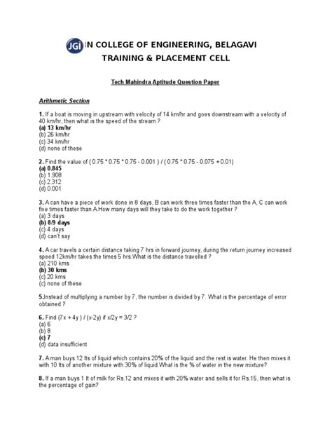 tech mahindra aptitude paper pdf teaching mathematics computing