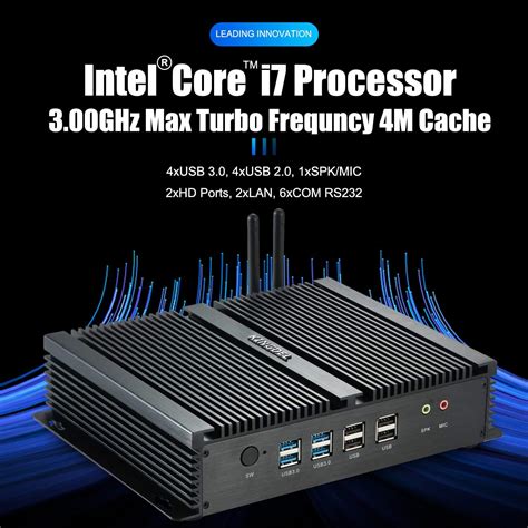 Buy Kingdel Fanless Mini Desktop Pc Industrial Computer With Intel I Cpu Gb Ram Gb Ssd