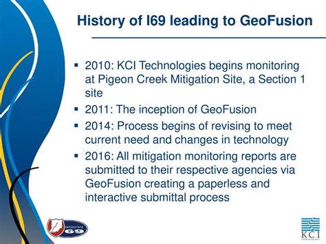 History of I69 leading to GeoFusion - ppt download