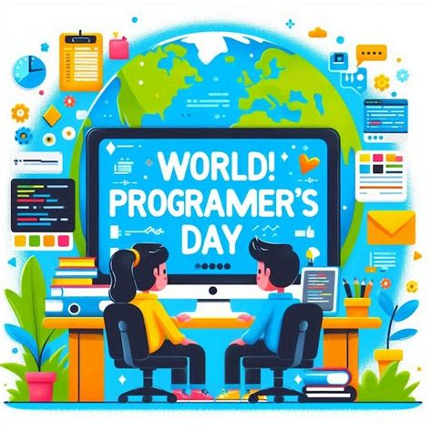 Flat Composition With Programmer Testing Programs Illustration Premium Ai Generated Image