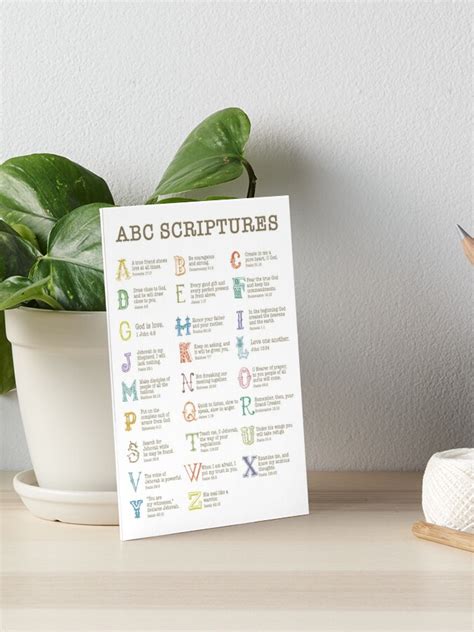 Abc Scriptures Light Art Board Print For Sale By Jenielsondesign