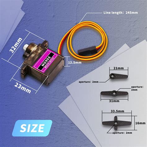 5pack mg90s servo motor， mini 9g mg90s micro servo metal geared motor