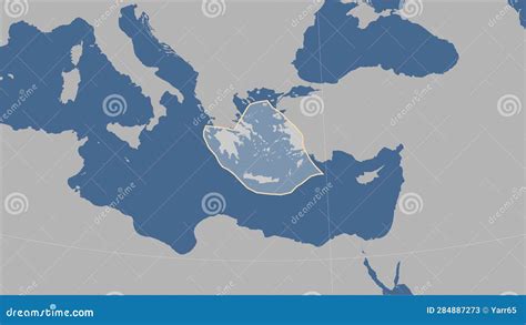 Aegean Sea Tectonic Plate Contour Map Stock Illustration Illustration Of Plate Tectonic
