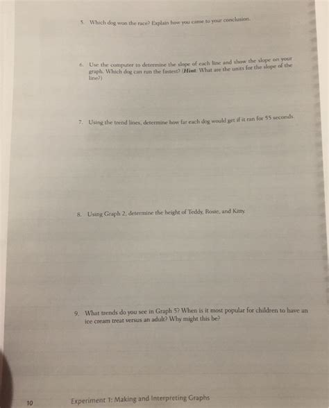 Post Lab Questions 1 Making And Interpreting Graphs